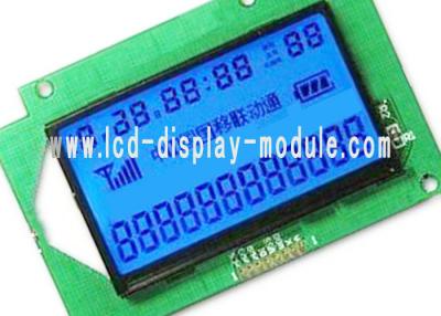 China Blauwe Backlight Aangepaste segmentlcd Vertoningsmodule die 1/6 plicht 1/4 drijven bias Te koop