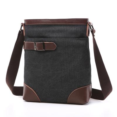 Cina OEM liscio della chiusura lampo della poli del cotone borsa a tracolla maschio dell'incrocio con il tessuto molle della tela in vendita