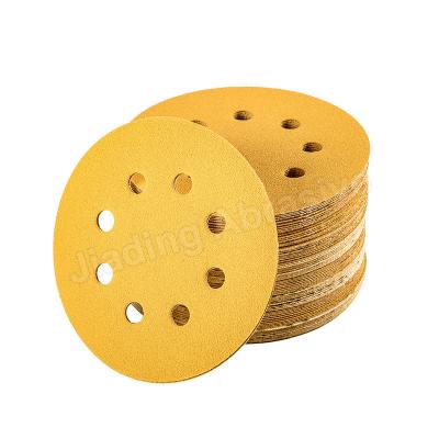 Cina Supporto personalizzato ODM 150mm 6 fori Disco di levigatura in alluminio oro per la macinazione della stufa per auto in vendita