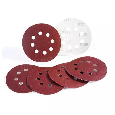 Cina Disco abrasivo 125mm 150mm 5 pollici gancio e loop levigatura carta rotonda griglia 40 60 80 100-2000 in vendita