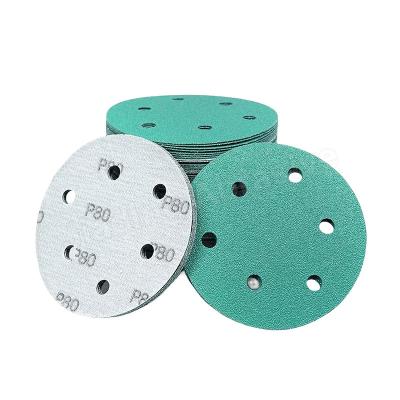Cina 150mm 180 Grit Hook And Loop PET Film Backing Sanding Disc con facile installazione in vendita
