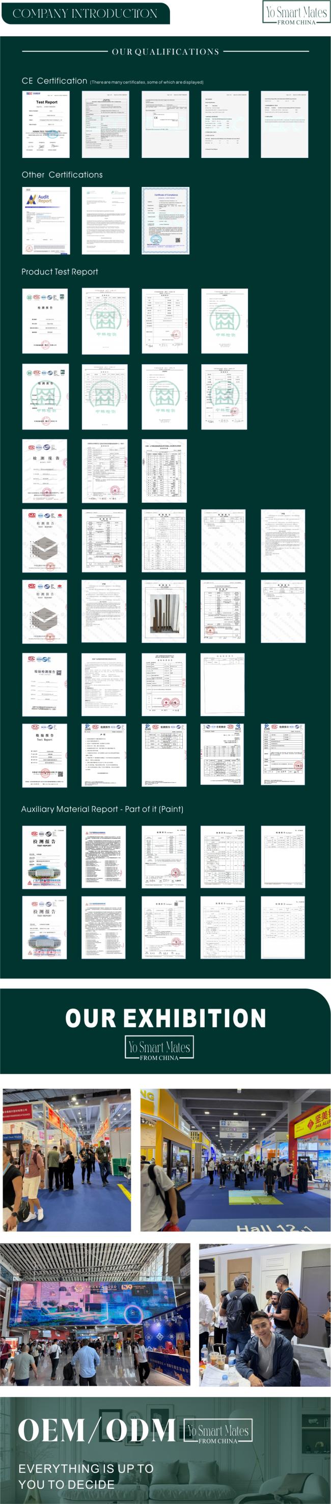 International quality and safety certificates held by the door manufacturer