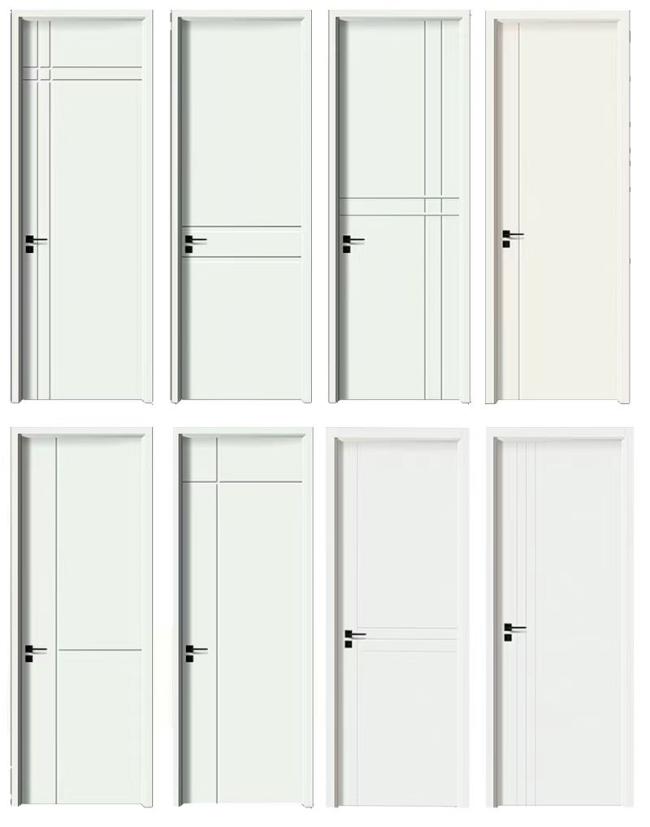 Modern interior wooden door with customizable paint finish and clean lines