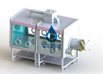 Cina Parte della catena di montaggio 2 dell'Accumulatore litio-ione Sus304 scatola per guanti standard da 1200 millimetri in vendita