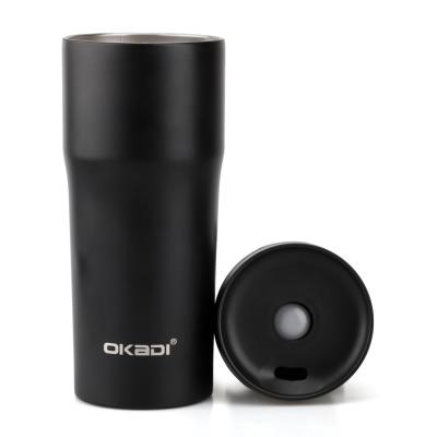 China Customizavel 16 oz sem caudal à prova de vazamento isolado vácuo esportivo tumbler mate preto à venda