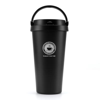 China aangepast logo zwart en wit Recycleerbare milieuvriendelijke thermos reis thermische mok koffie thermo roestvrij staal met deksel Te koop