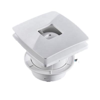 중국 6인치/150mm 평면 플라스틱 배기 팬 LED 라이트 벽에 장착 된 공기 흐름 248-840 흰색 판매용