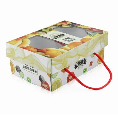 Cina Scatola regalo in cartone ondulato con maniglie per frutta e verdura in vendita