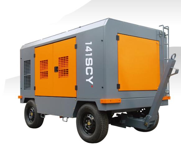 DTH Drilling Air Compressor in industrial operation