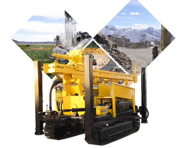 ST-300 Air DTH Hard Rock Drilling Rig side view