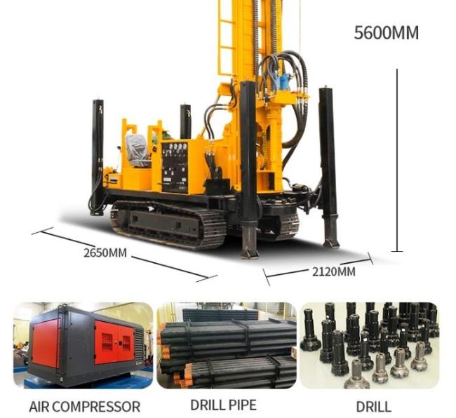 ST350 Drilling Rig side profile with hydraulic systems visible