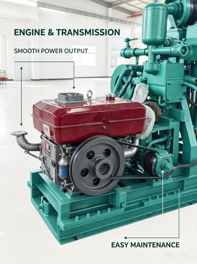 GK-200 Hydraulic Borewell Machine side view