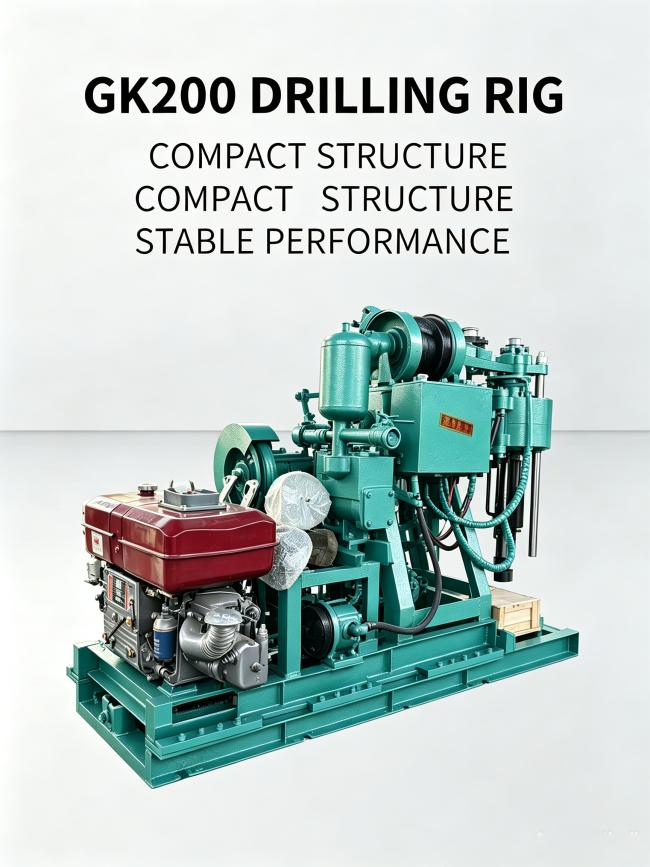 GK-200 Hydraulic Borewell Machine front view