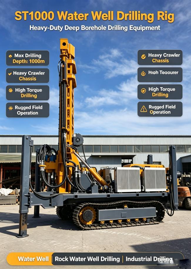 ST 1000 Air Drilling Rig in operation