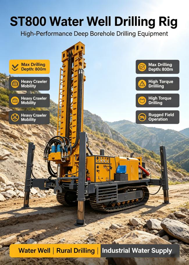 Air Crawler-Mounted Drilling Rig in operation