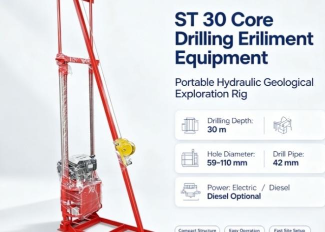 ST30 Portable Drilling Rig operational setup