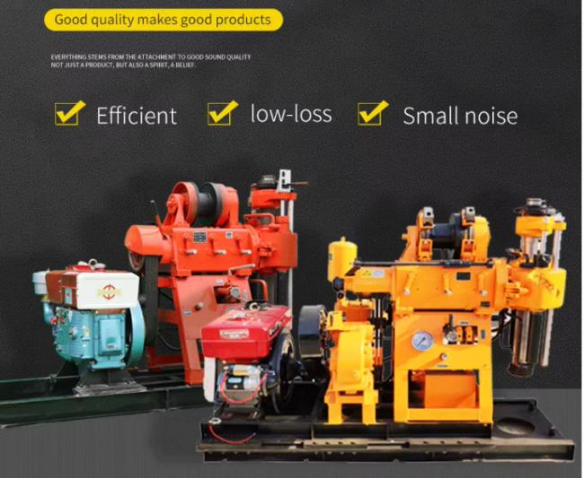 Close-up view of drilling mechanism and components