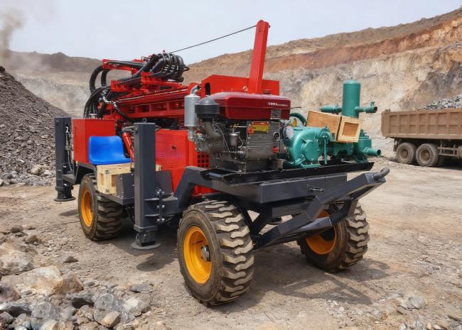 Multi Functional Pneumatic Water Well Drilling Rig - Front View