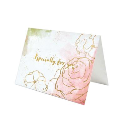 Christmas Greeting Card White Dried Flowers Gift Wishes Message Card for DIY