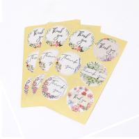 Quality Self Adhesive Circle Thank You Stickers Label With Lamination Finish Custom Logo for sale