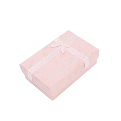 China Custom Size Accepted Pink Gift Box With Bow On The Sky And The Earth Cover Large grade Box for sale