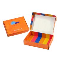 Quality Embossed Custom Logo Foldable Corrugated Clothes Apparel Gift Mailer Box for Shipping for sale