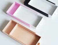 Quality Square Slide Drawer Box for Individual Caja De Pestanas False Purple Eyelash Packaging for sale