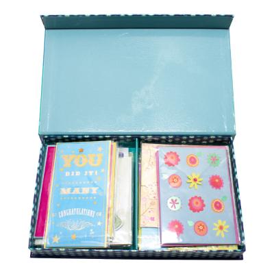 China Magnetic full color printed rigid gift box with embossed finish and non-drying paper for packaging children's books for sale