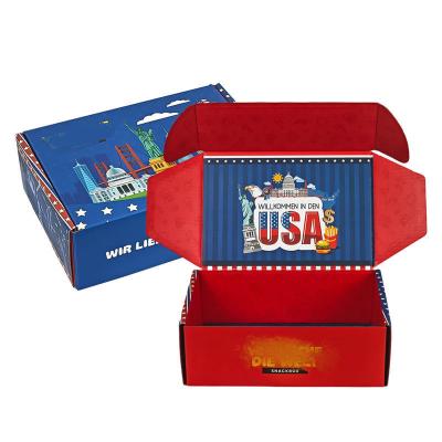 China Personalized digital printing mailer custom logo packaging boxes corrugated cosmetic beauty products clothing shipping boxes for sale