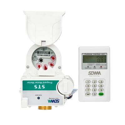 China IP68 Wireless STS Keypad Type Prepaid Token Water Meter with Vending Software for sale