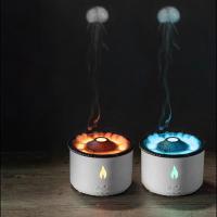 Quality 350ML Capacity 3D Flame Effect Volcano Air Humidifier Aroma Diffuser for Home Fragrance for sale
