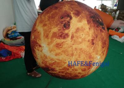 China Oxford Stof Astronaut Maan opblaasbare luchtmodel Een hemels scherm van acht planeten en de lichtgevende aarde Te koop