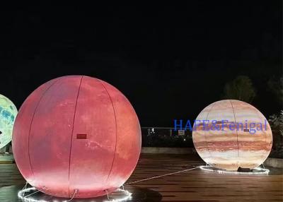 China Giant Planet Art ballon Met LED-verlichting 1-3M Evenement Atmosfeer Decoratie Ondersteuning Aanpassing Te koop