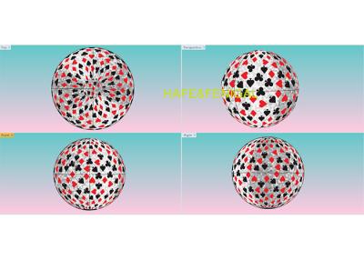 China Balão de decoração de PVC inflável com impressão de padrão de pôquer à venda