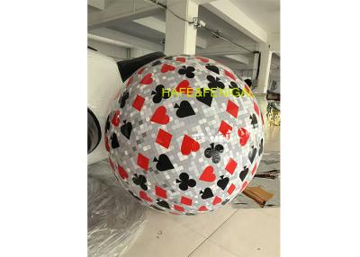 China Balão de decoração de PVC inflável com impressão de padrão de pôquer à venda