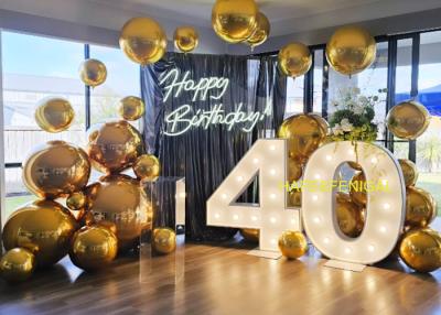 China Globos inflables de doble capa de PVC dorado brillante con efecto espejo para eventos de varios días en venta