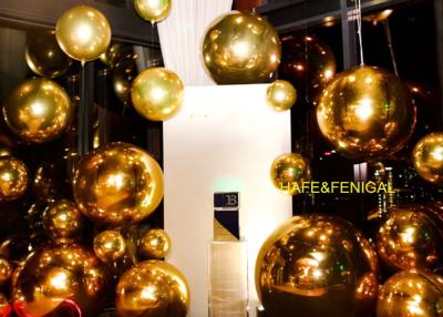 China Globos inflables de doble capa de PVC dorado brillante con efecto espejo para eventos de varios días en venta