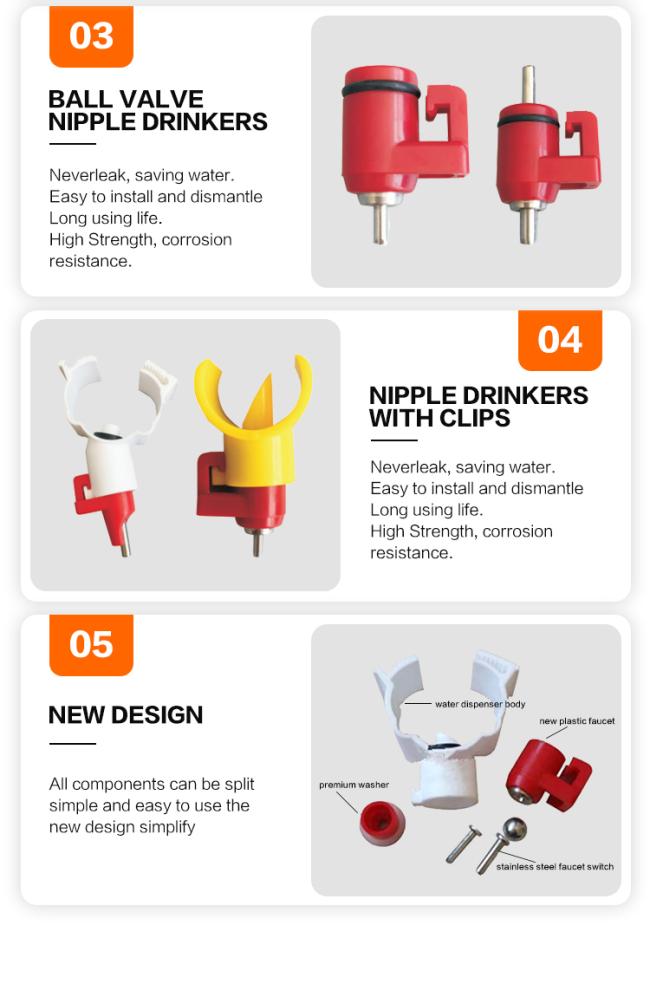 Nipple drinker for pig chicken drinker for farm automatic poultry plastic 11
