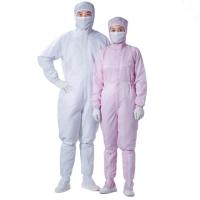 Quality Dust Free Cleanroom Supplies Clothes Class 100 1000 ESD Coverall Protective Suit for sale