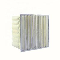 Quality 6 Bag Air Filter , F8 F7 Washable Synthetic Yellow Cotton Air Pocket Filter For Industry for sale
