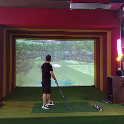 Cina Golf Practice Indoor Screen 3d Golf Simulator System Price Indoor Golf Training Aids Professional Screen Golf Simulator in vendita