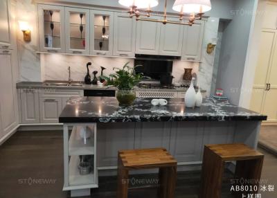 Κίνα Ανθεκτική κατασκευασμένη Countertops κουζινών χαλαζία χαλαζία πέτρινη μαύρη UV κοπή προς πώληση