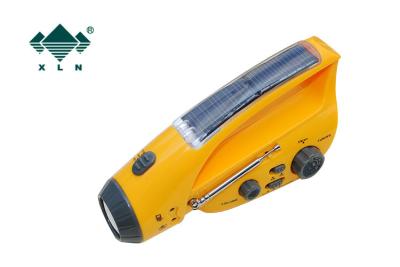 Cina Torcia elettrica solare della radio della manovella di giallo della radio della torcia elettrica del caricatore di Smartphone in vendita