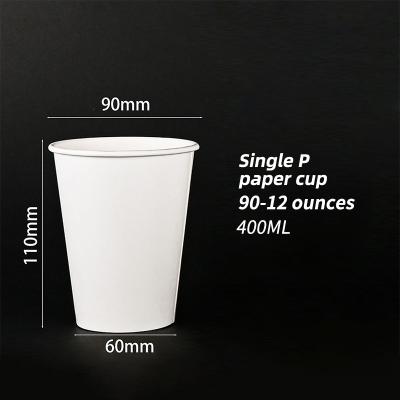 China Juice Waterproof Single Wall Coffee Cups Custom Paper Cups With Logo for sale