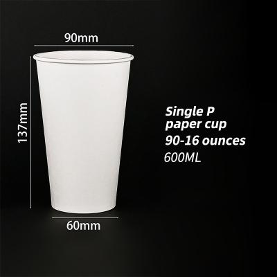 China Juice Waterproof Single Wall Coffee Cups Custom Paper Cups With Logo for sale
