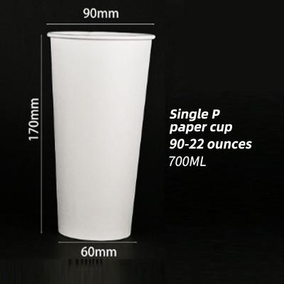 China Juice Waterproof Single Wall Coffee Cups Custom Paper Cups With Logo for sale