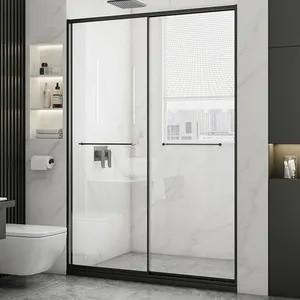 Chine Panneau de verre de douche d'hôtel 6 mm-15 mm Casque de douche en verre trempé sans cadre à vendre