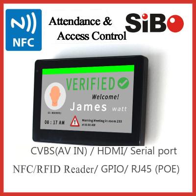 China 7 Inch Wall Mounted Touch Screen Terminal For Web-Based Application, Time Tracking for sale