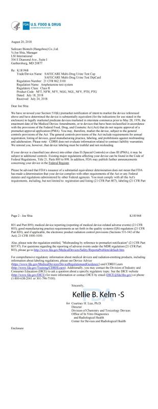 FDA - Shenzhen Wensidun Technology Co., Ltd.