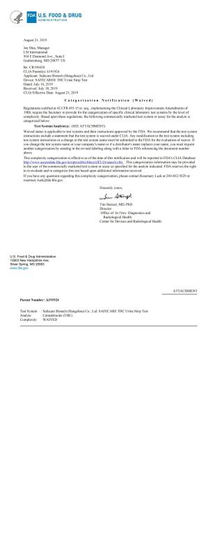 FDA - Shenzhen Wensidun Technology Co., Ltd.